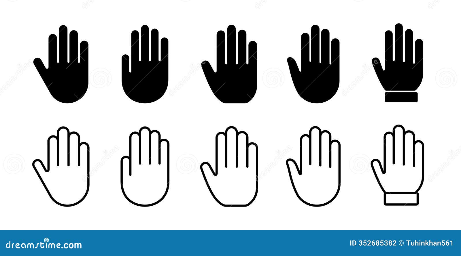 Hand Icon Set. Hand Sign and Symbol. Hand Gesture. Hand Vector Icon ...