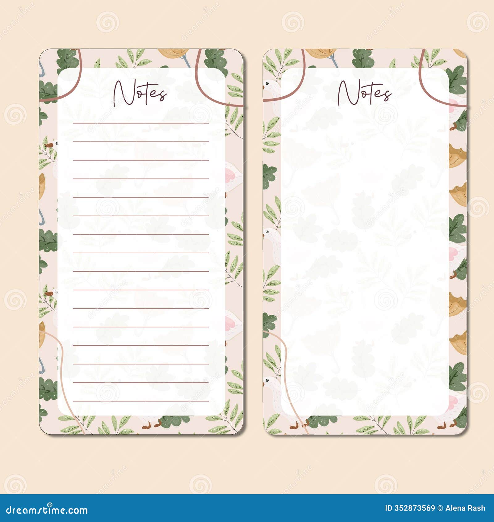 Seamless Patterneps Ai Png Jpeg Notes Note Leaves Leave Orange Lines ...