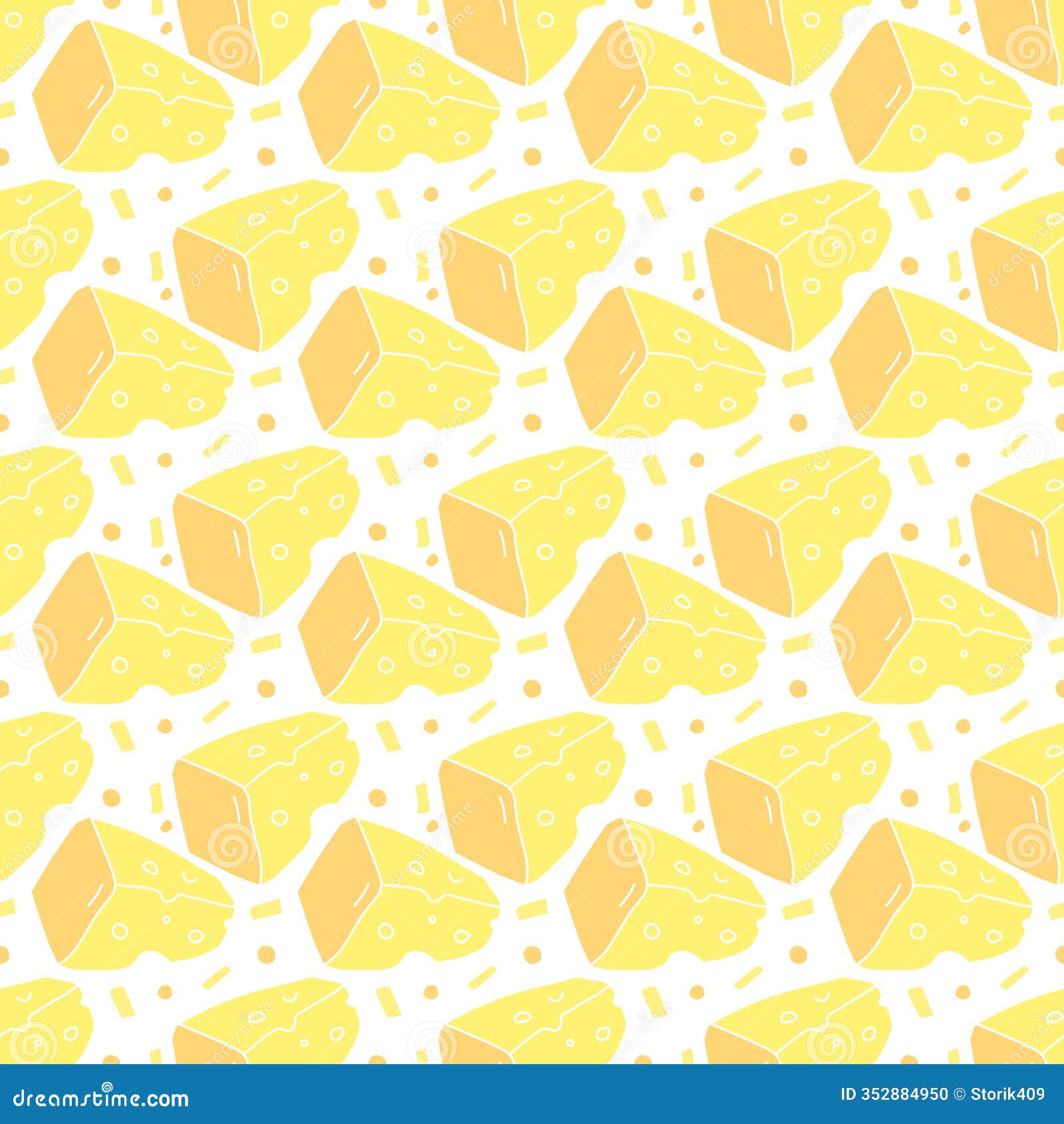 Seamless Cheese Pattern. Drawing Doodle Background with Cheese Stock ...