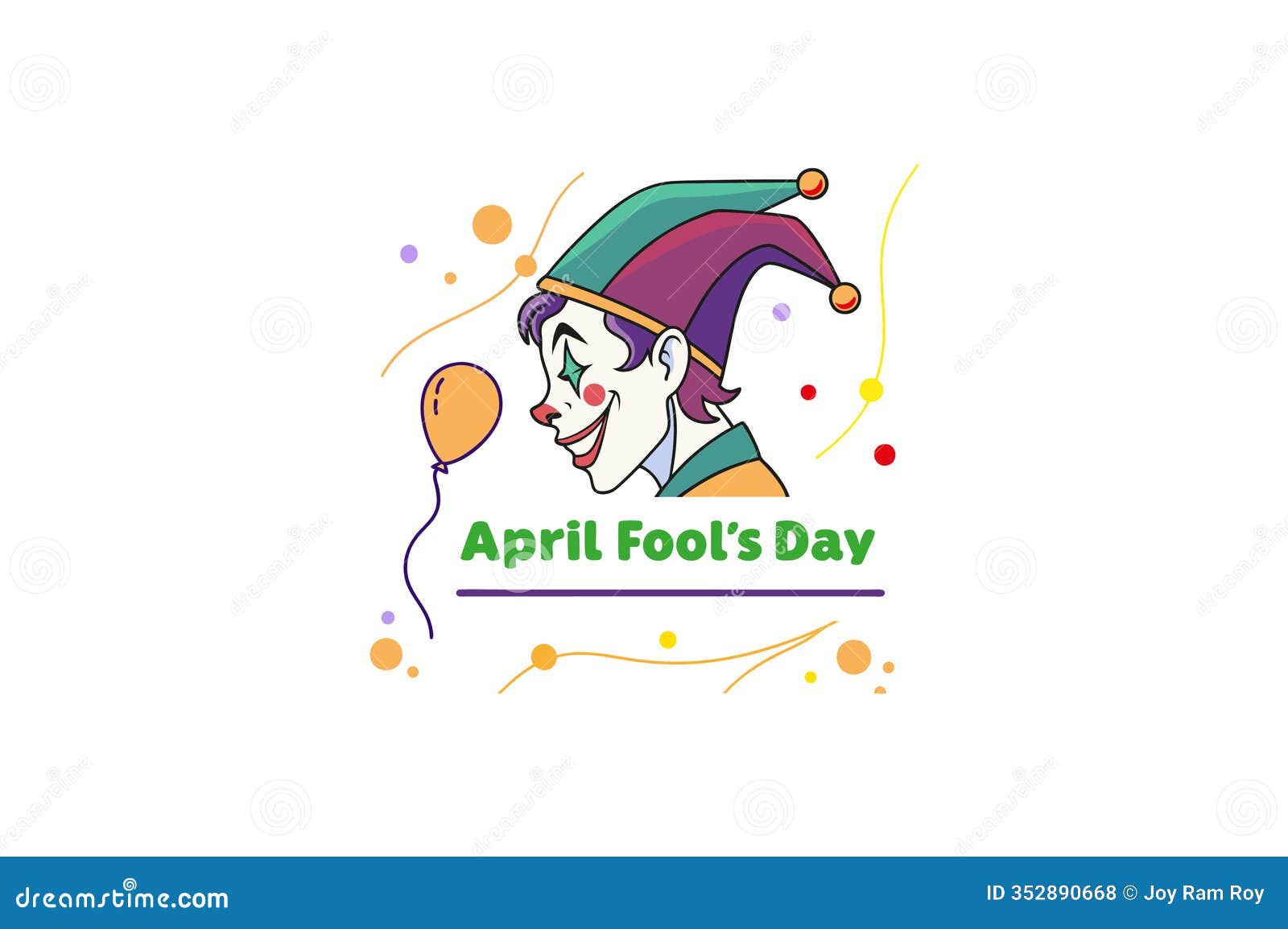 April Fool S Day, Template Design Symbol Vector Art Illustration Stock ...