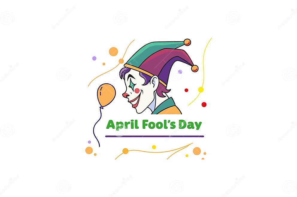 April Fool S Day, Template Design Symbol Vector Art Illustration Stock ...