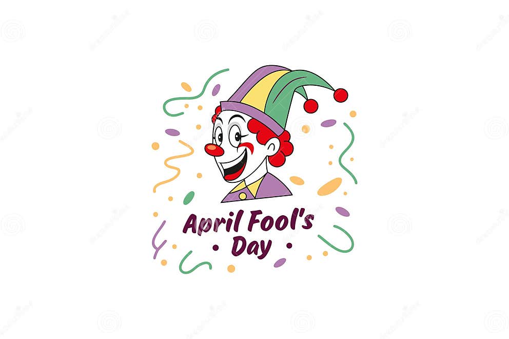 April Fool S Day, Template Design Symbol Vector Art Illustration Stock ...
