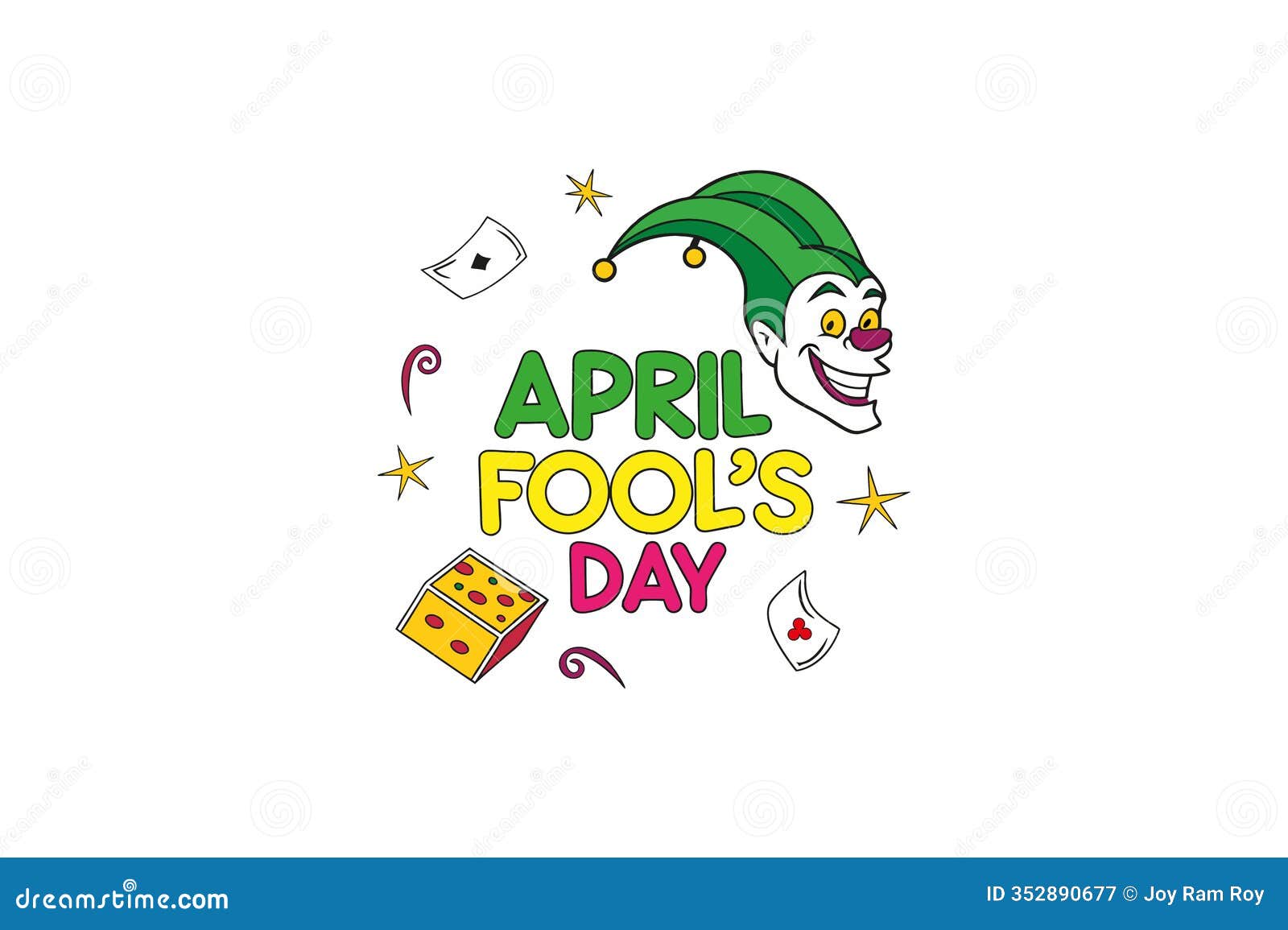 April Fool S Day, Template Design Symbol Vector Art Illustration Stock ...
