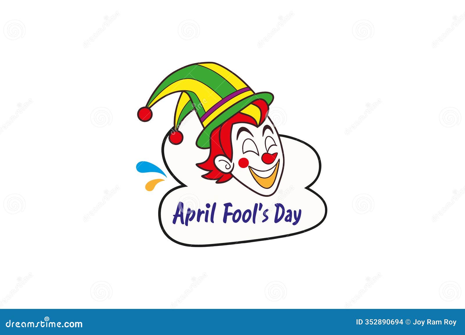 April Fool S Day, Template Design Symbol Vector Art Illustration Stock ...
