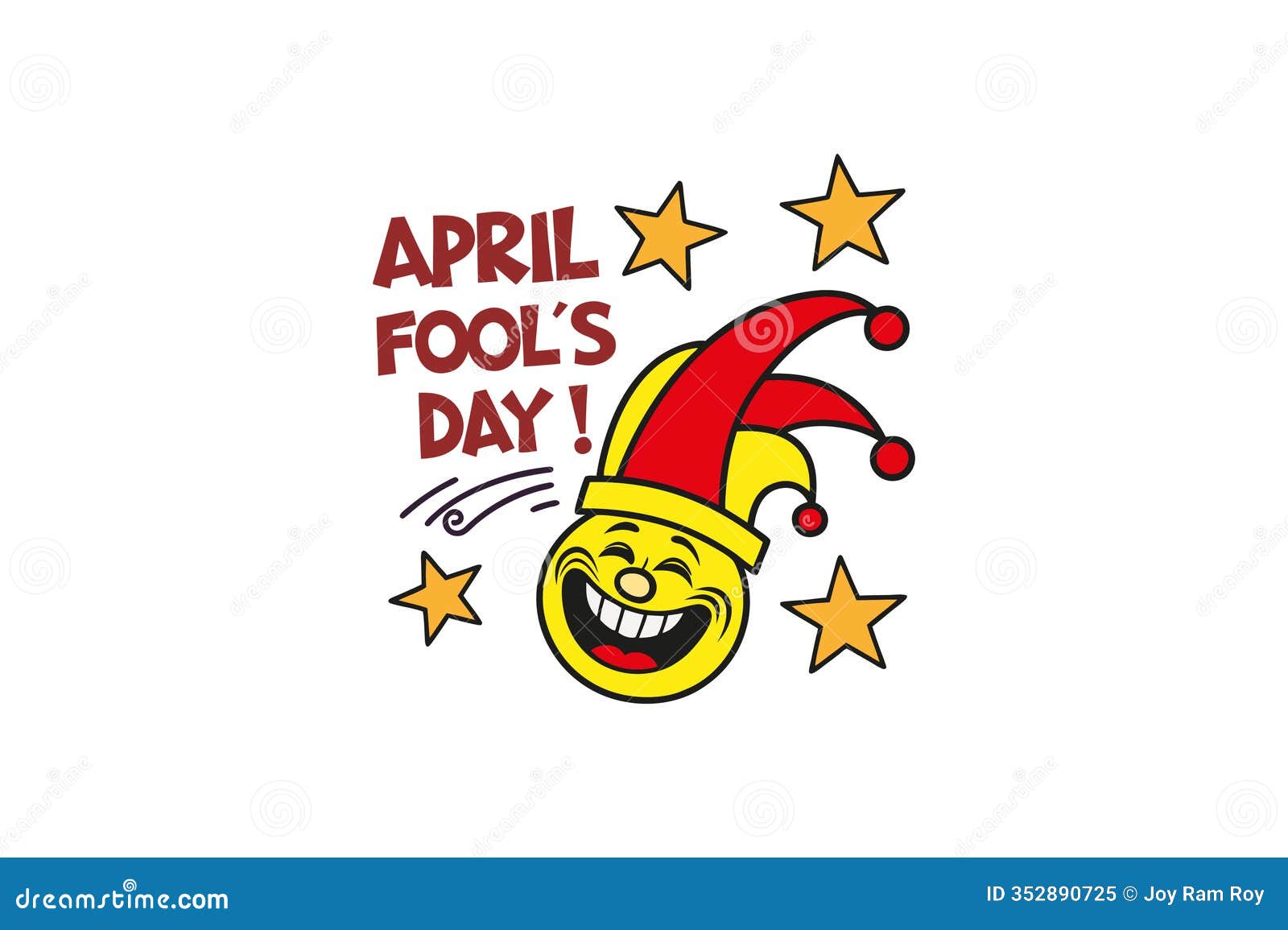 April Fool S Day, Template Design Symbol Vector Art Illustration Stock ...