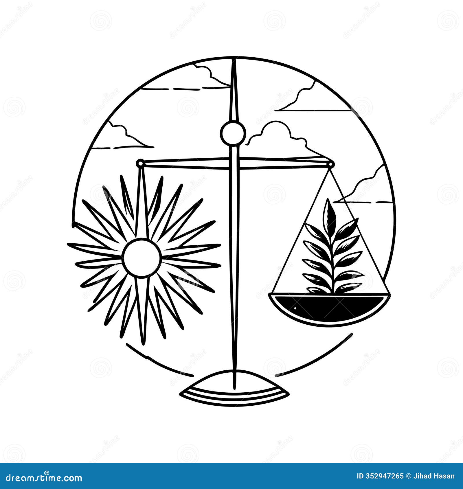 Opposite Day Element Silhouette Vector Art Stock Illustration ...