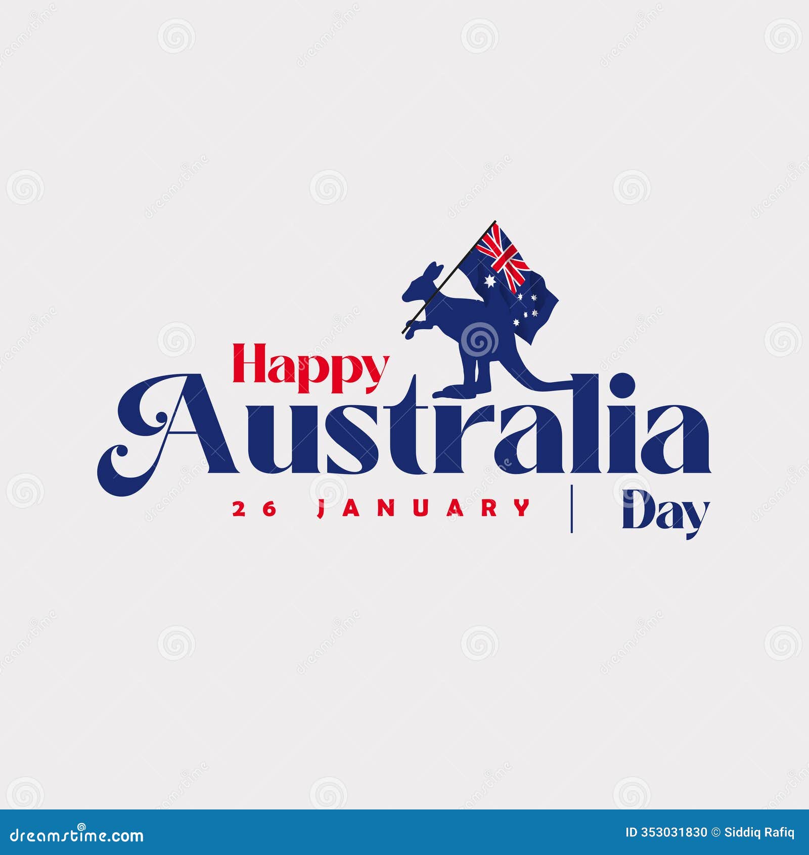 Happy Australia day stock illustration. Illustration of greeting ...