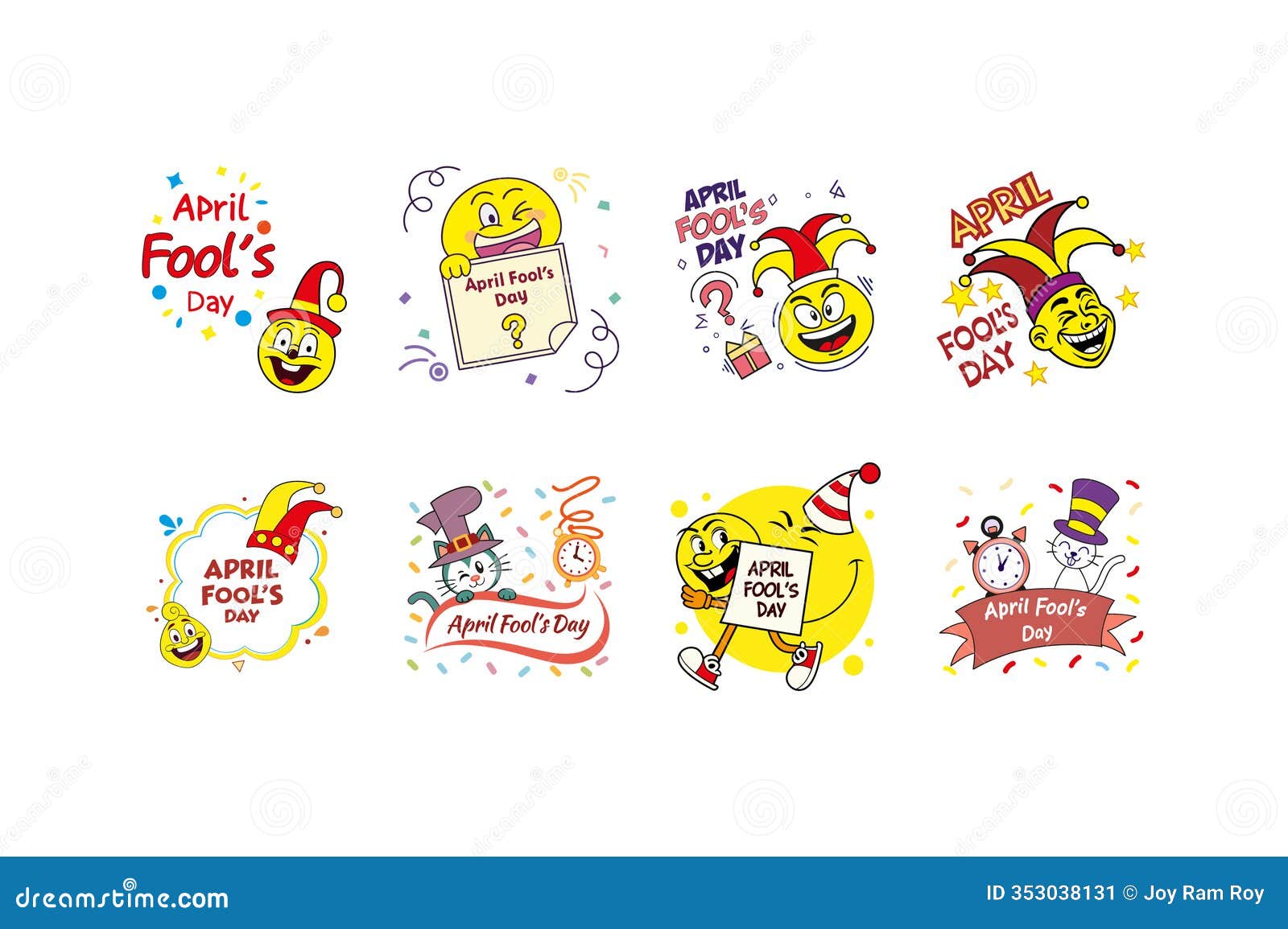 Gotcha Comic Style Jester Hat Design Illustration | CartoonDealer.com ...