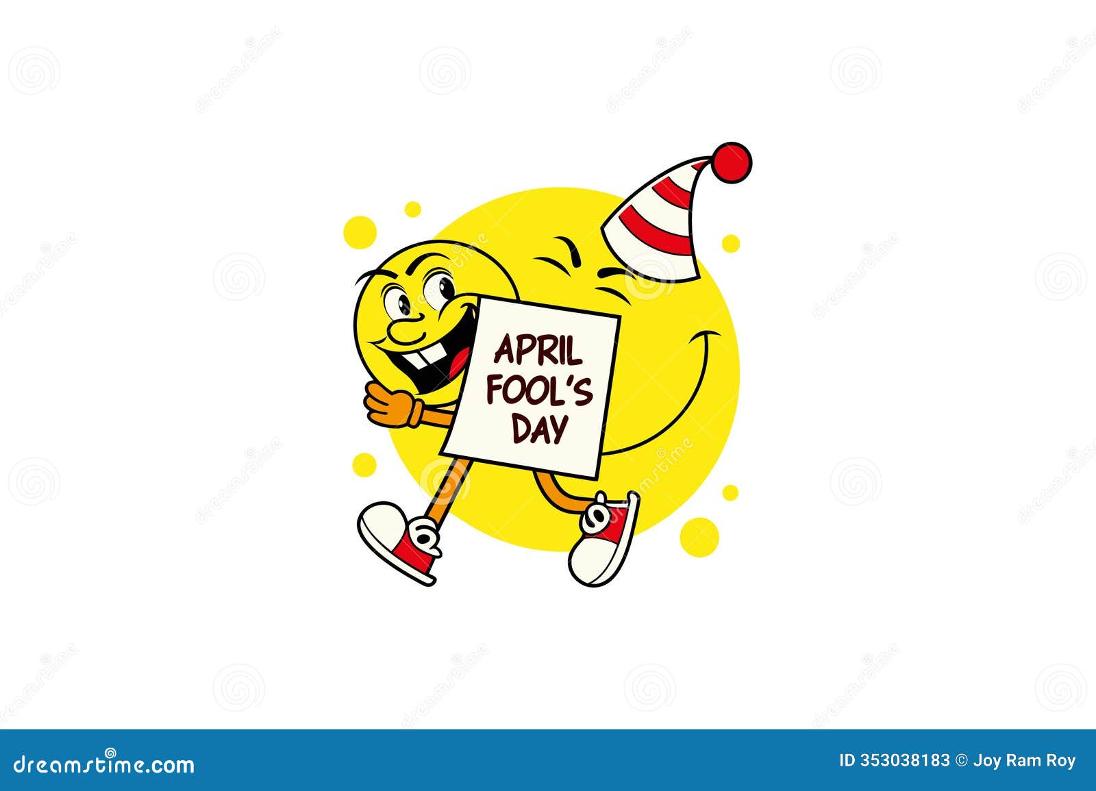 Happy April Fools Day Symbol Concept Stock Illustration - Illustration ...