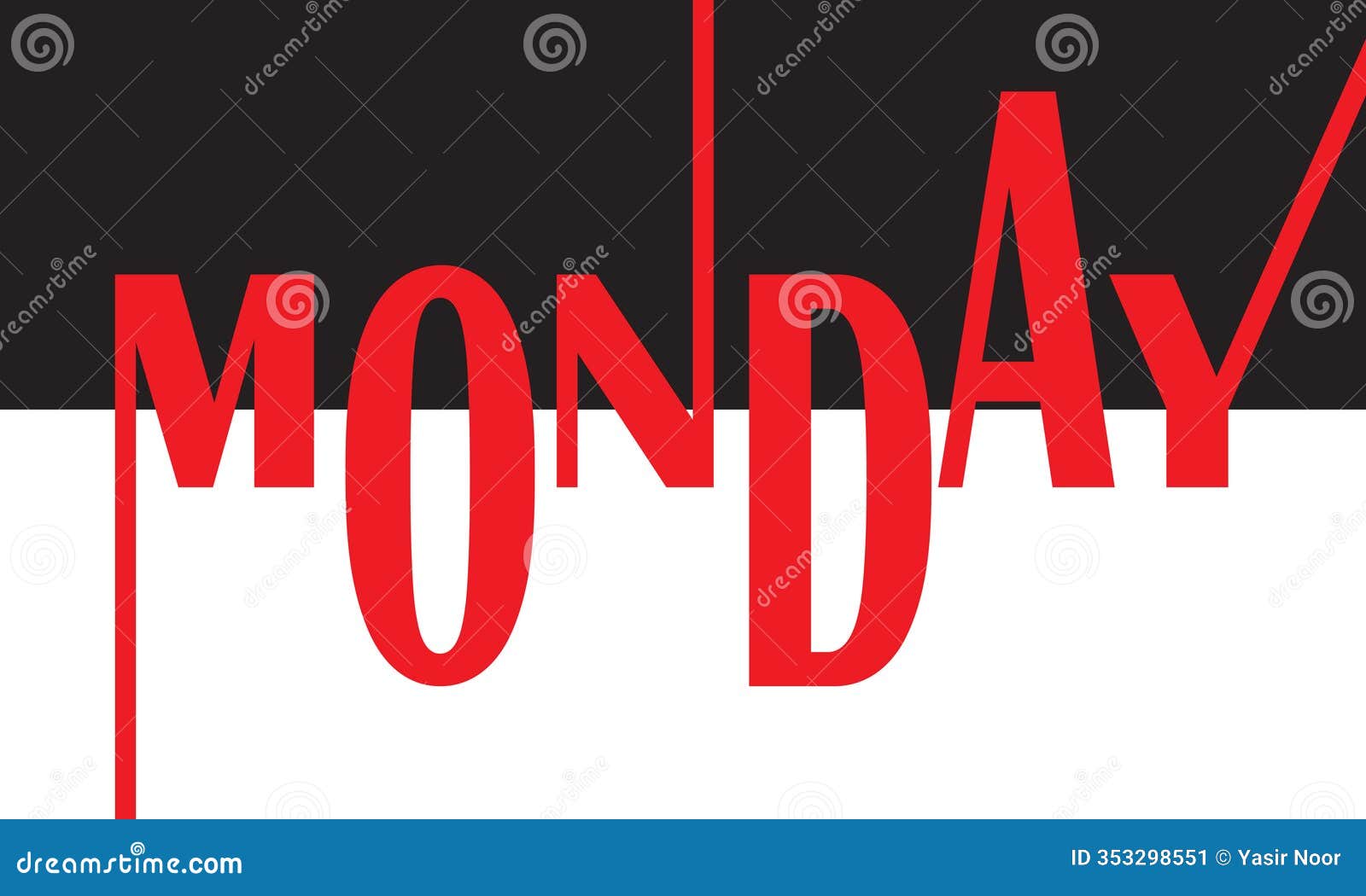 MONDAY - Red and Black Color Bookcover Stock Illustration ...
