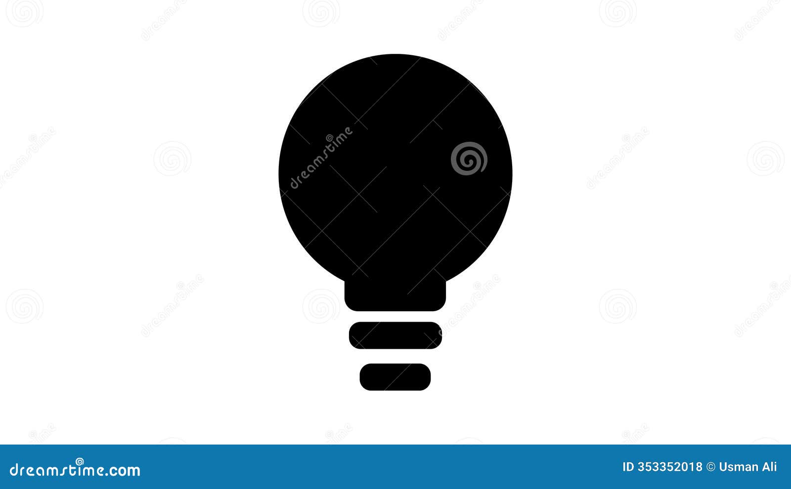 Lightbulb icon stock illustration. Illustration of number - 353352018