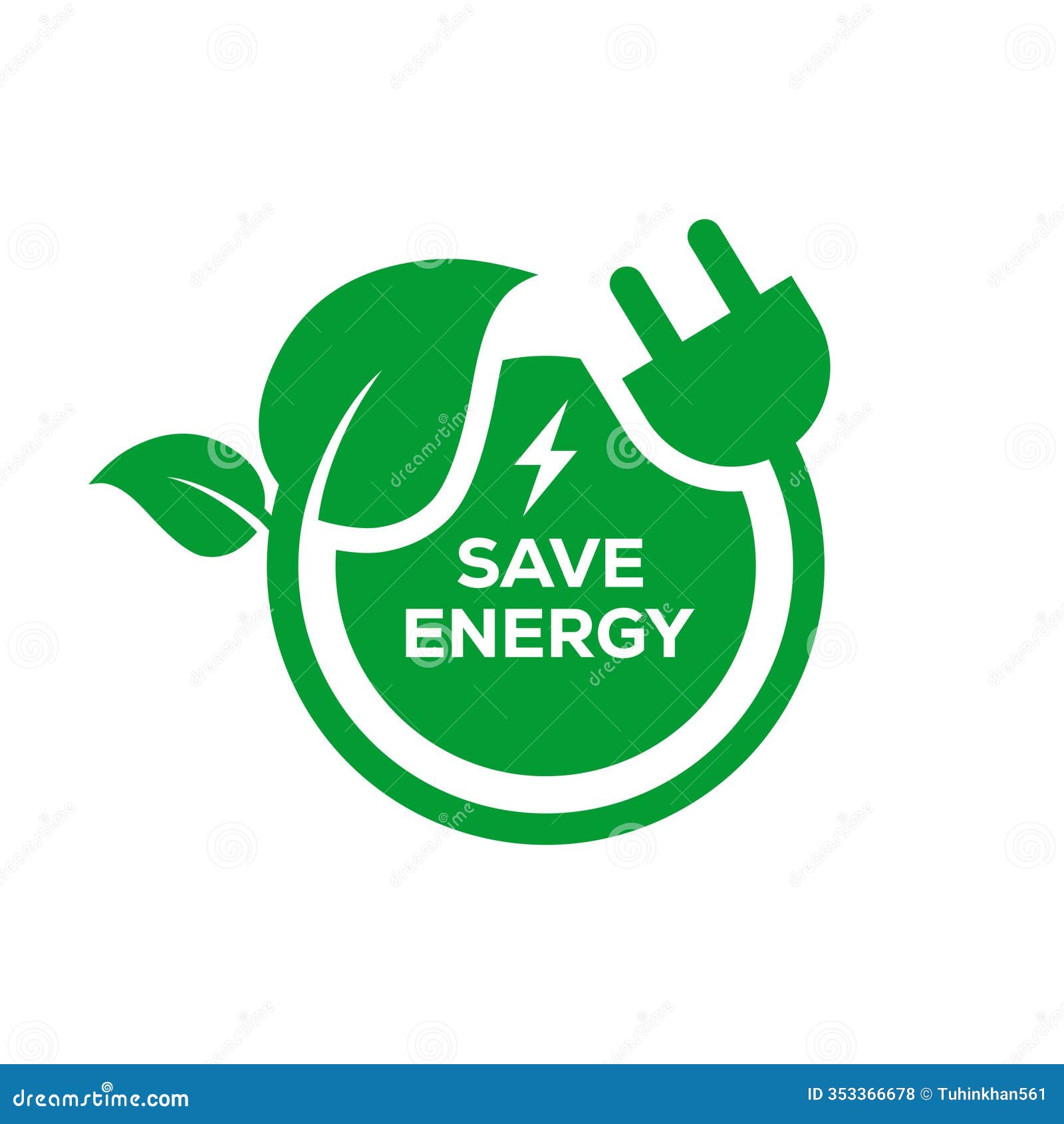 Save Energy Icon. Energy Saving Symbol Stock Vector - Illustration of ...