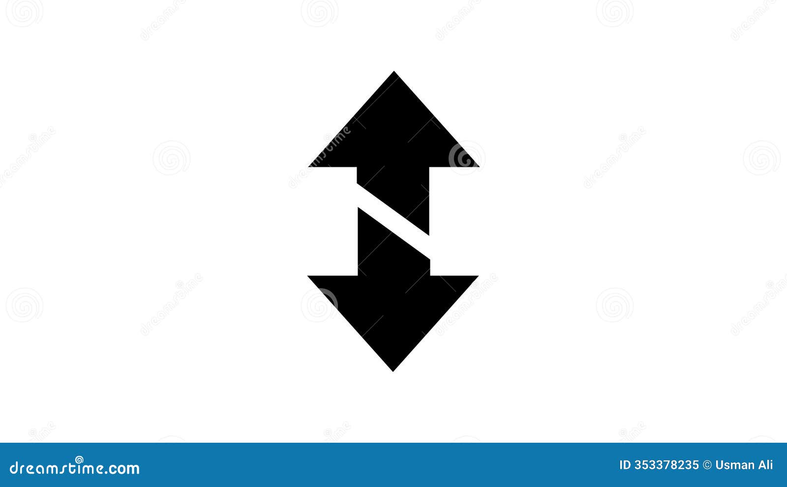 Up down arrows symbol stock illustration. Illustration of label - 353378235