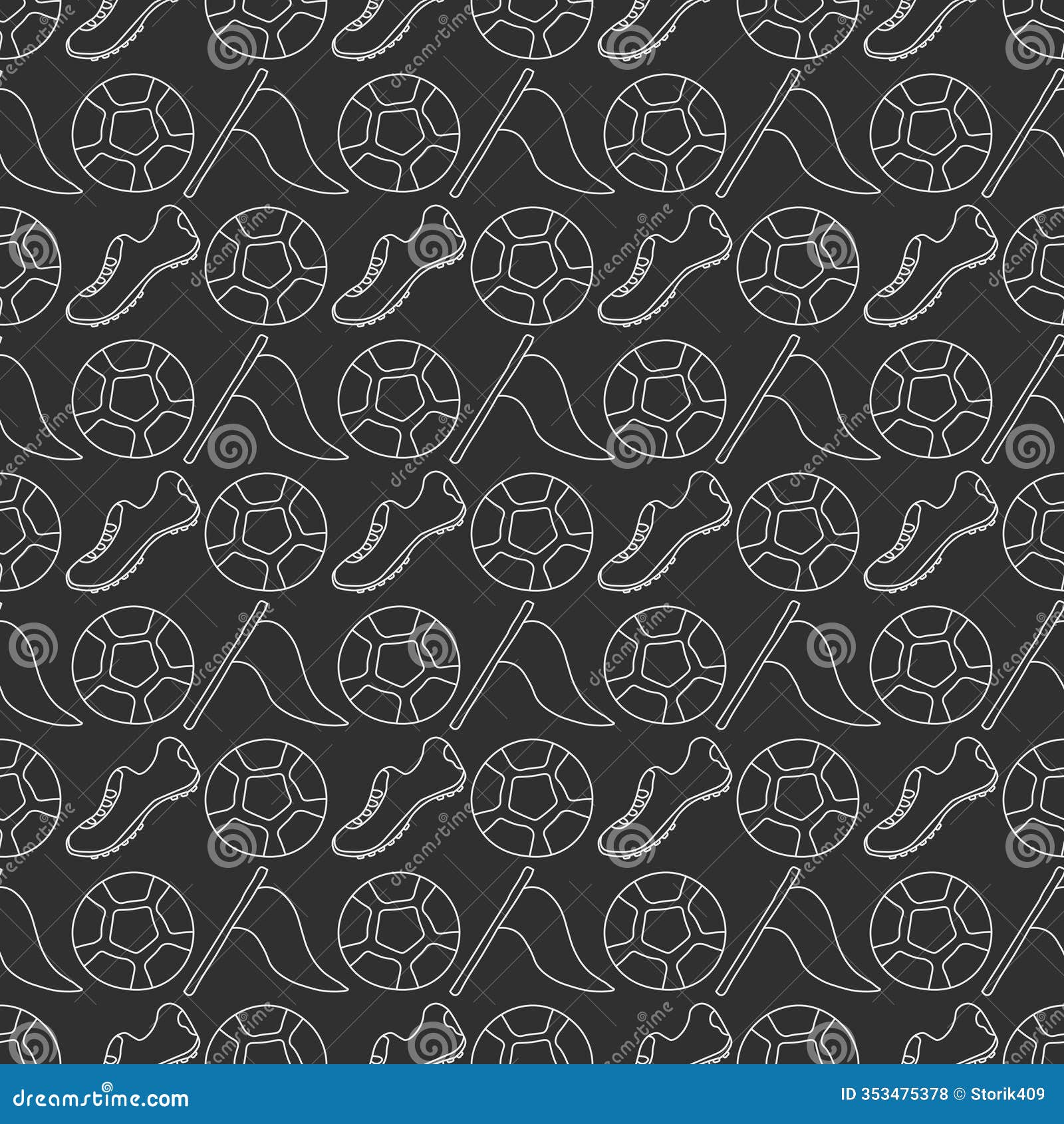 Vector Seamless Sport Pattern. Doodle Illustration with Sport ...