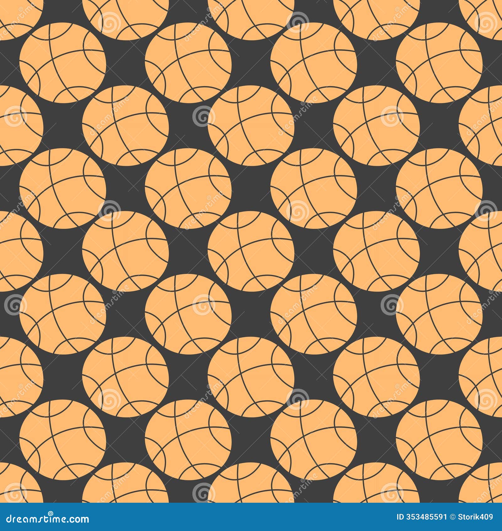 Seamless Basketball Pattern. Background with Sports Icons Stock ...