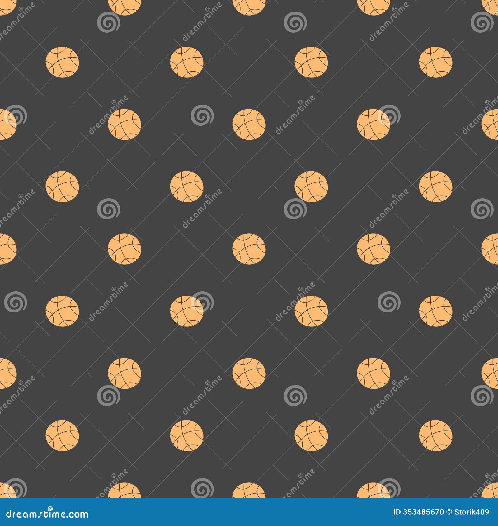 Seamless Basketball Pattern. Background with Sports Icons Stock ...