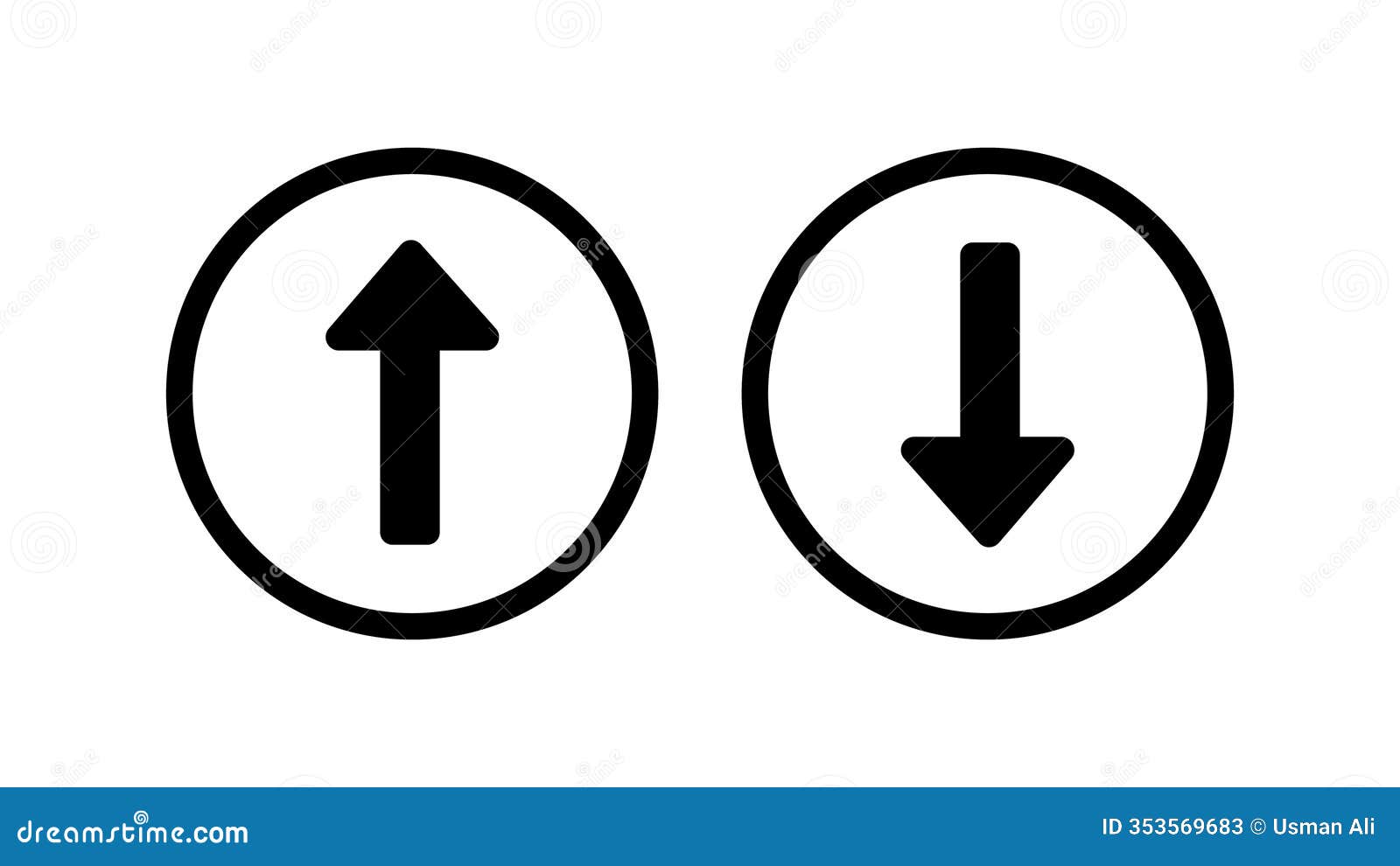 Up down arrows symbol stock illustration. Illustration of clean - 353569683