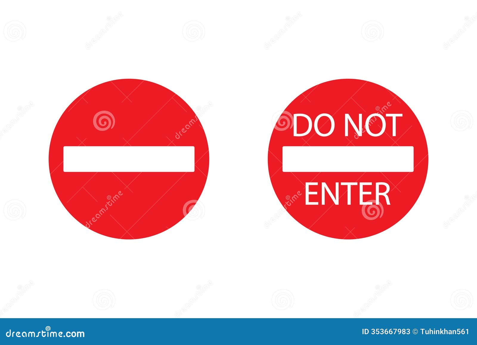 Do Not Enter Sign. Prohibited Sign. Not Allowed Sign. Stop Icon Set ...