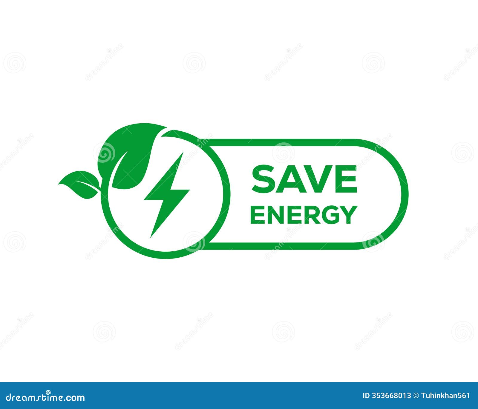 Save Energy Symbol. Save Energy Icon. Energy Icon with Green Leaf. Eco ...