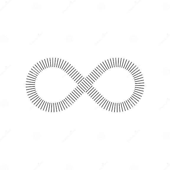 Infinity Symbol with Lines Symbol Icon, Eternal, Limitless, Endless ...