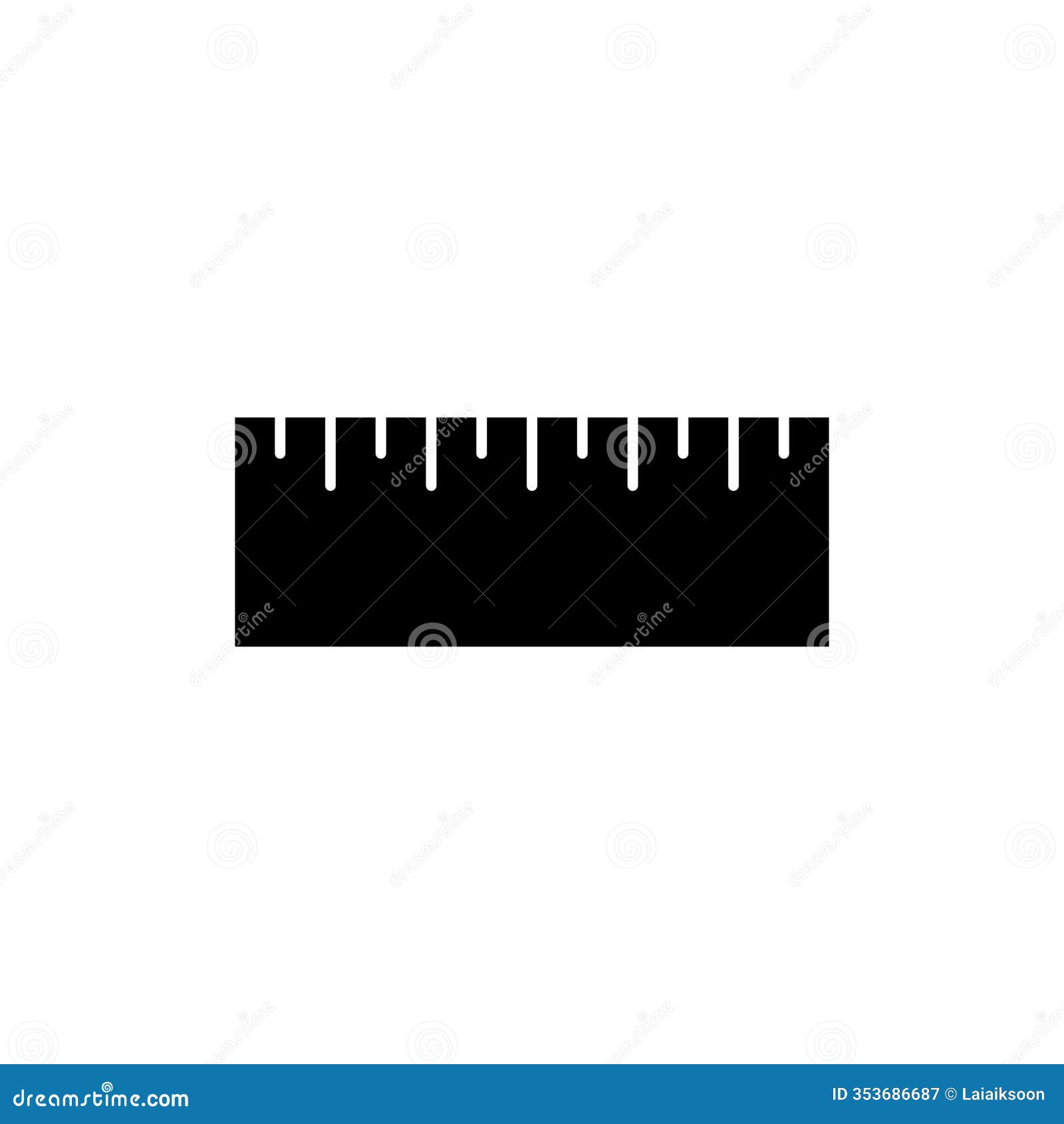 Ruler Icon Isolated on White Background Stock Vector - Illustration of ...