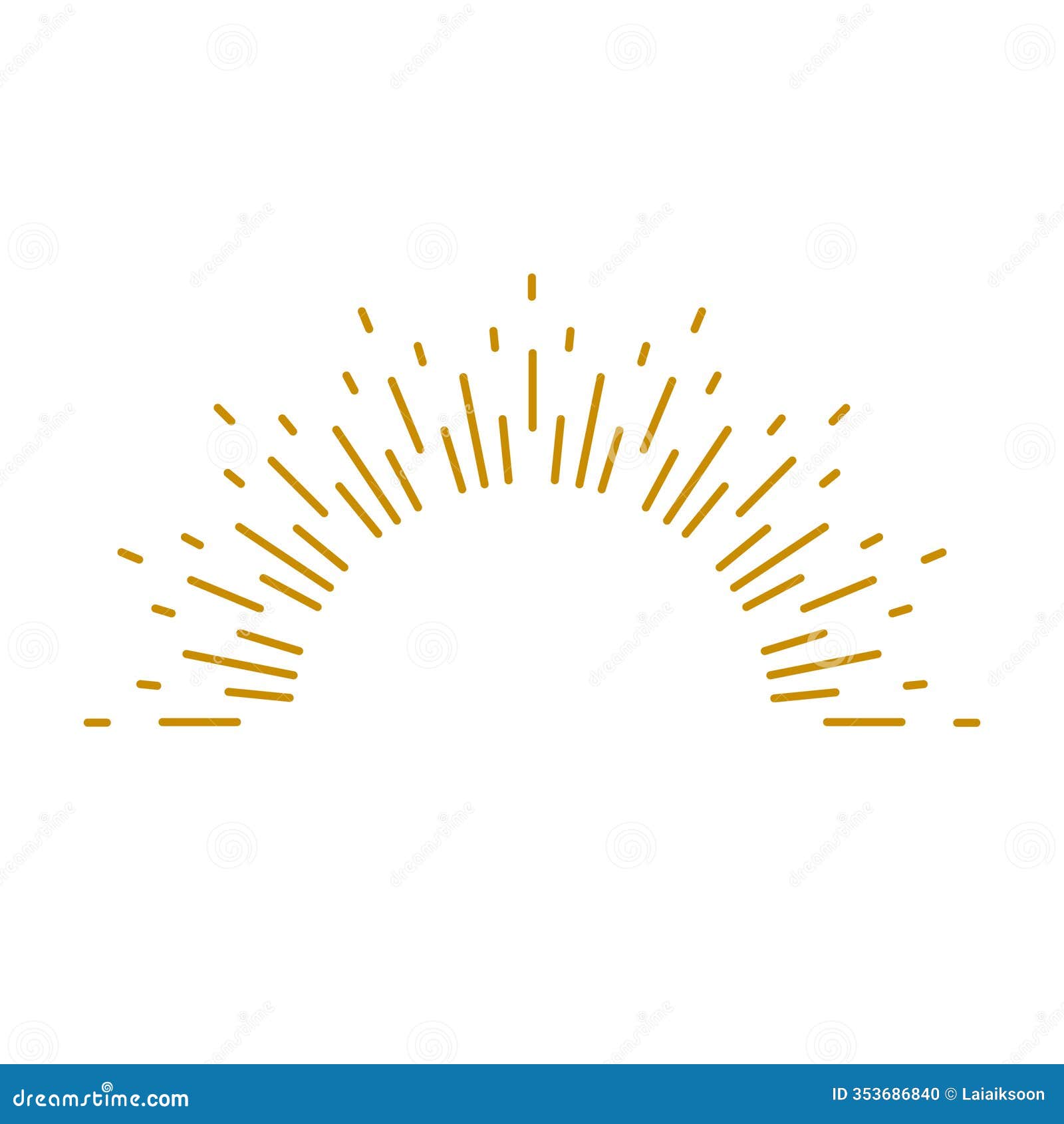 Vintage Sunburst with Lines, Featuring Sunset Beams, a Half Circle with ...