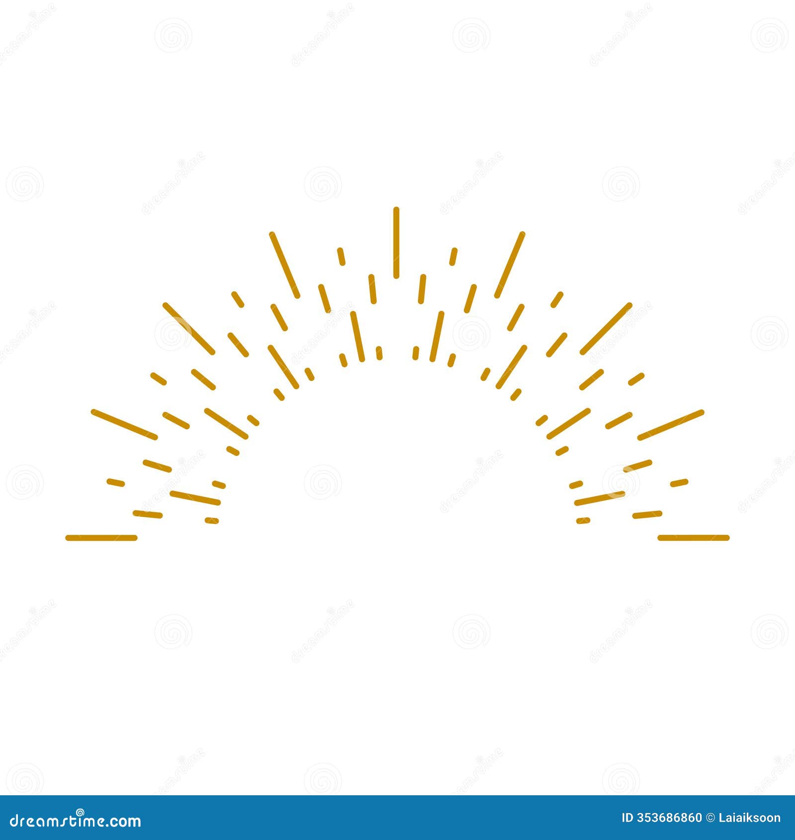 Vintage Sunburst with Lines, Featuring Sunset Beams, a Half Circle with ...