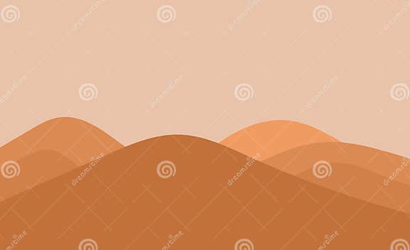 Illustration View Landscape Sand Desert Gradient Unique Design Stock ...
