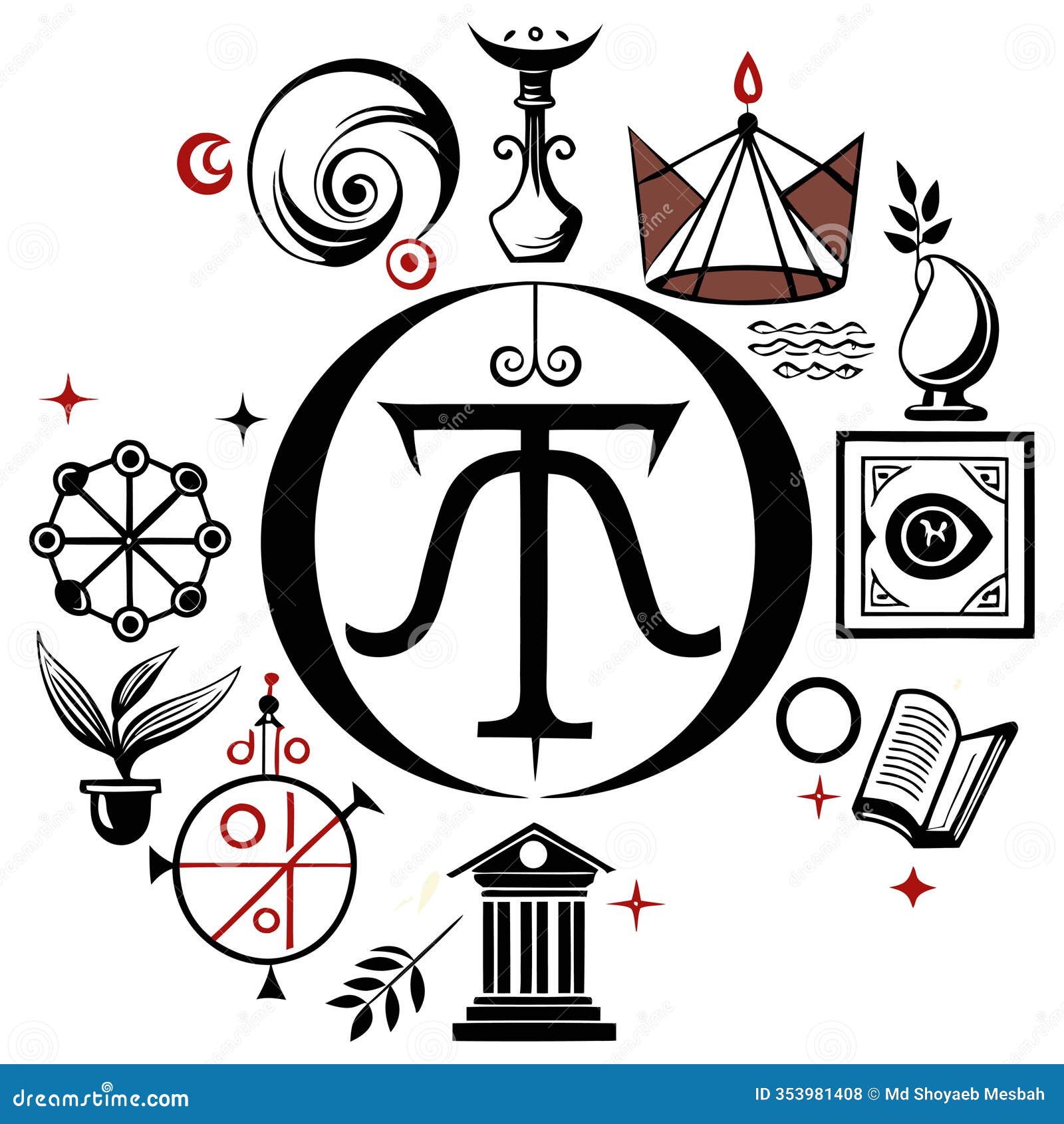 Greek Signs and Symbols Tattoo Different Greek Letter Stock ...