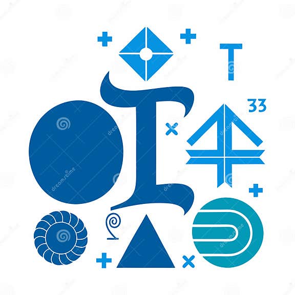 Greek Signs and Symbols Tattoo Different Greek Letter Stock ...