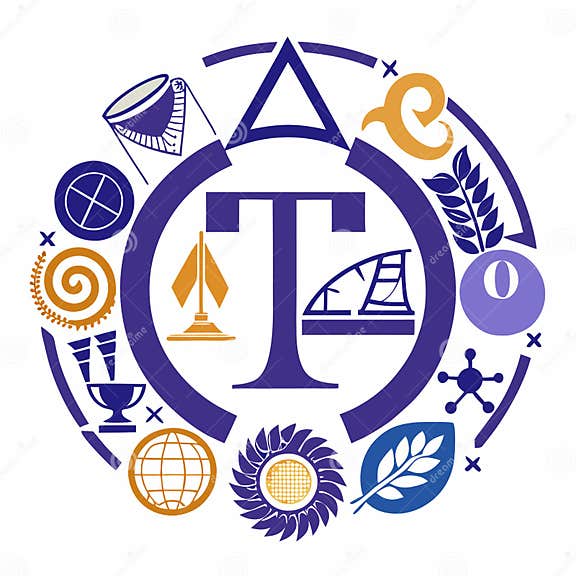 Greek Signs and Symbols Tattoo Different Greek Letter Stock ...