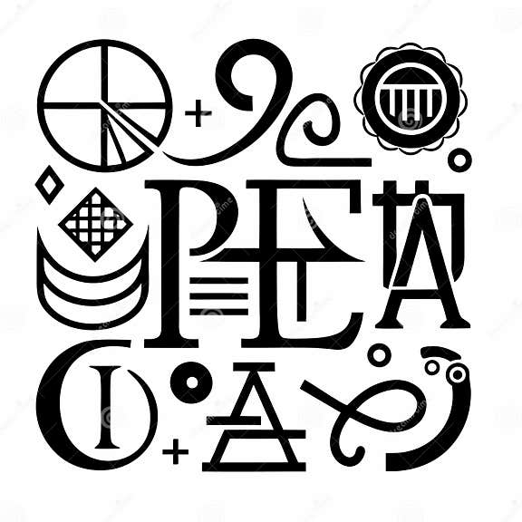 Greek Signs and Symbols Tattoo Different Greek Letter Stock ...