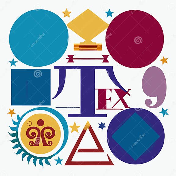 Greek Signs and Symbols Tattoo Different Greek Letter Stock ...