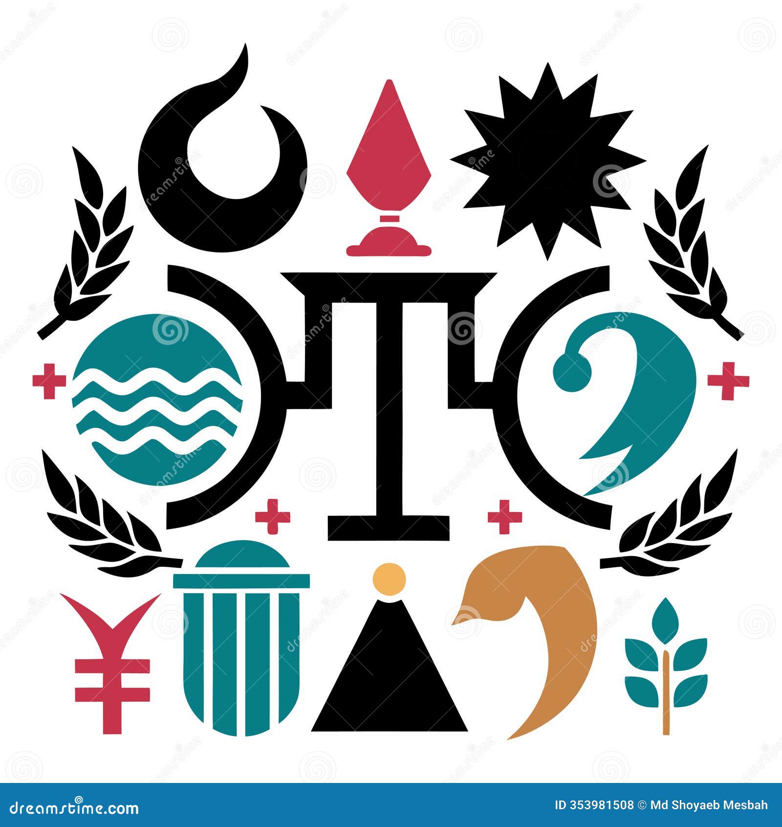 Greek Signs and Symbols Tattoo Different Greek Letter Stock ...