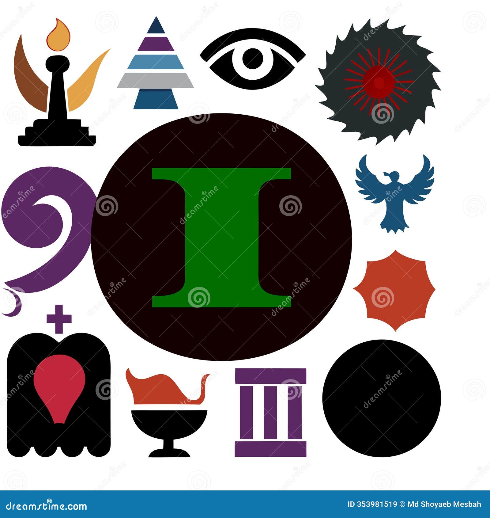 Greek Signs and Symbols Tattoo Different Greek Letter Stock ...