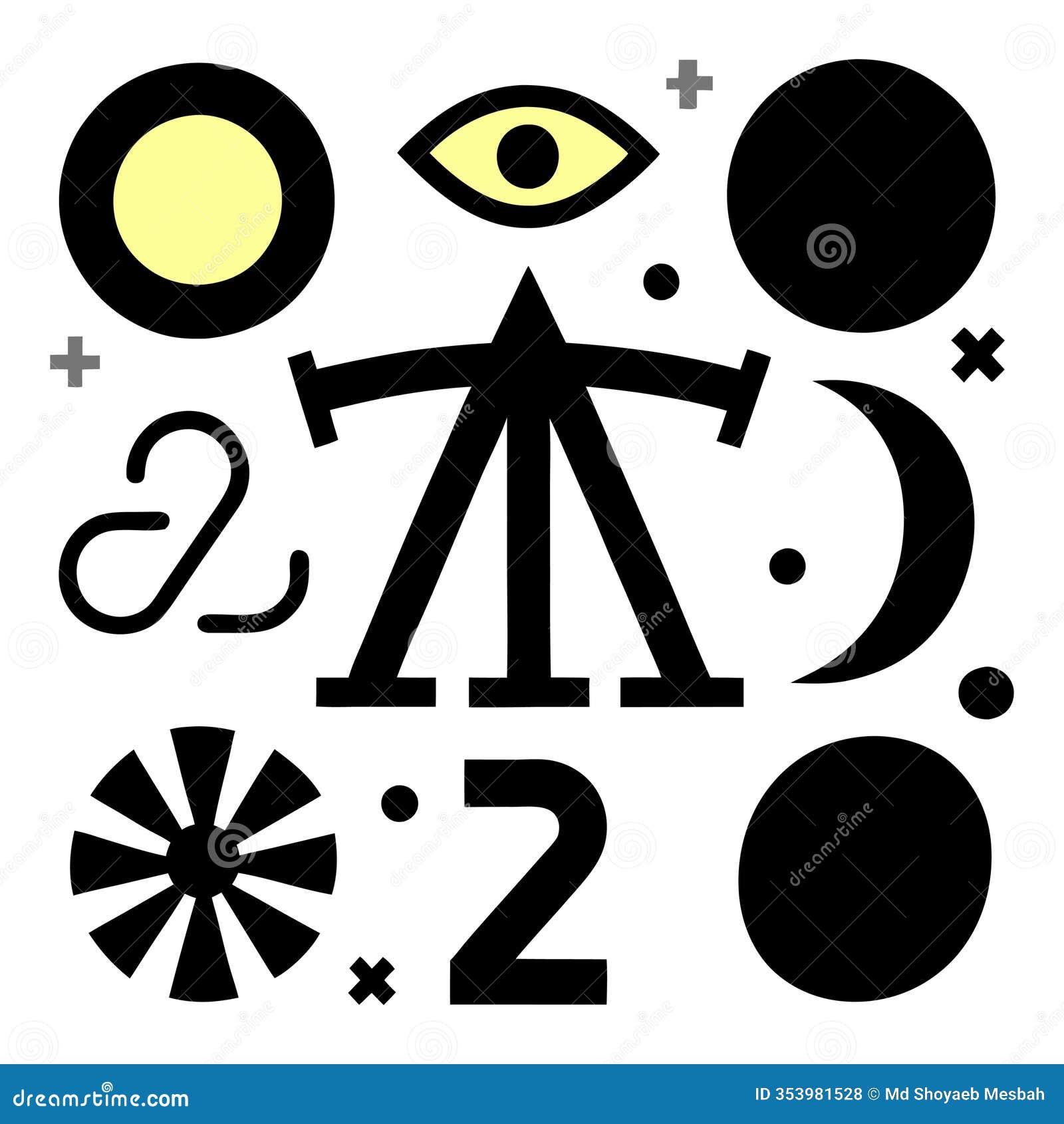 Greek Signs and Symbols Tattoo Different Greek Letter Stock ...