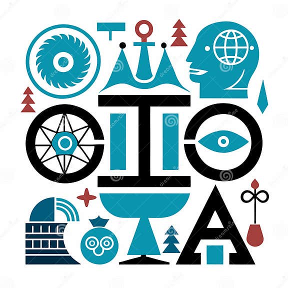 Greek Signs and Symbols Tattoo Different Greek Letter Stock ...