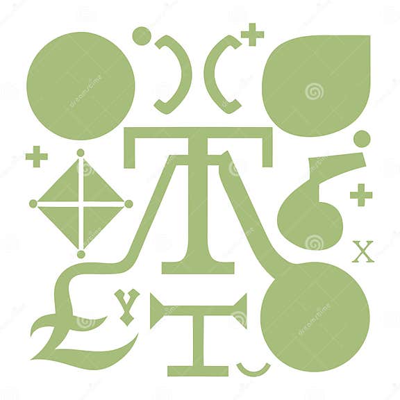 Greek Signs and Symbols Tattoo Different Greek Letter Stock ...