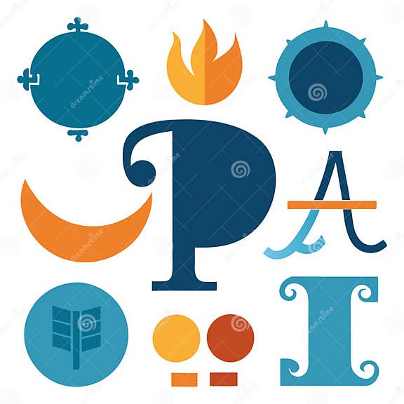 Greek Signs and Symbols Tattoo Different Greek Letter Stock ...