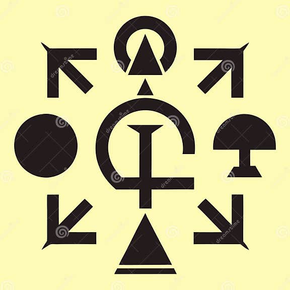 Greek Signs and Symbols Tattoo Different Greek Letter Stock ...