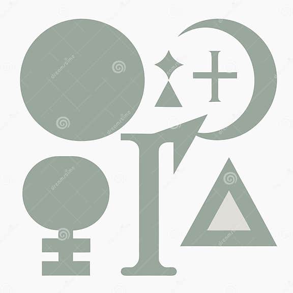 Greek Signs and Symbols Tattoo Different Greek Letter Stock ...