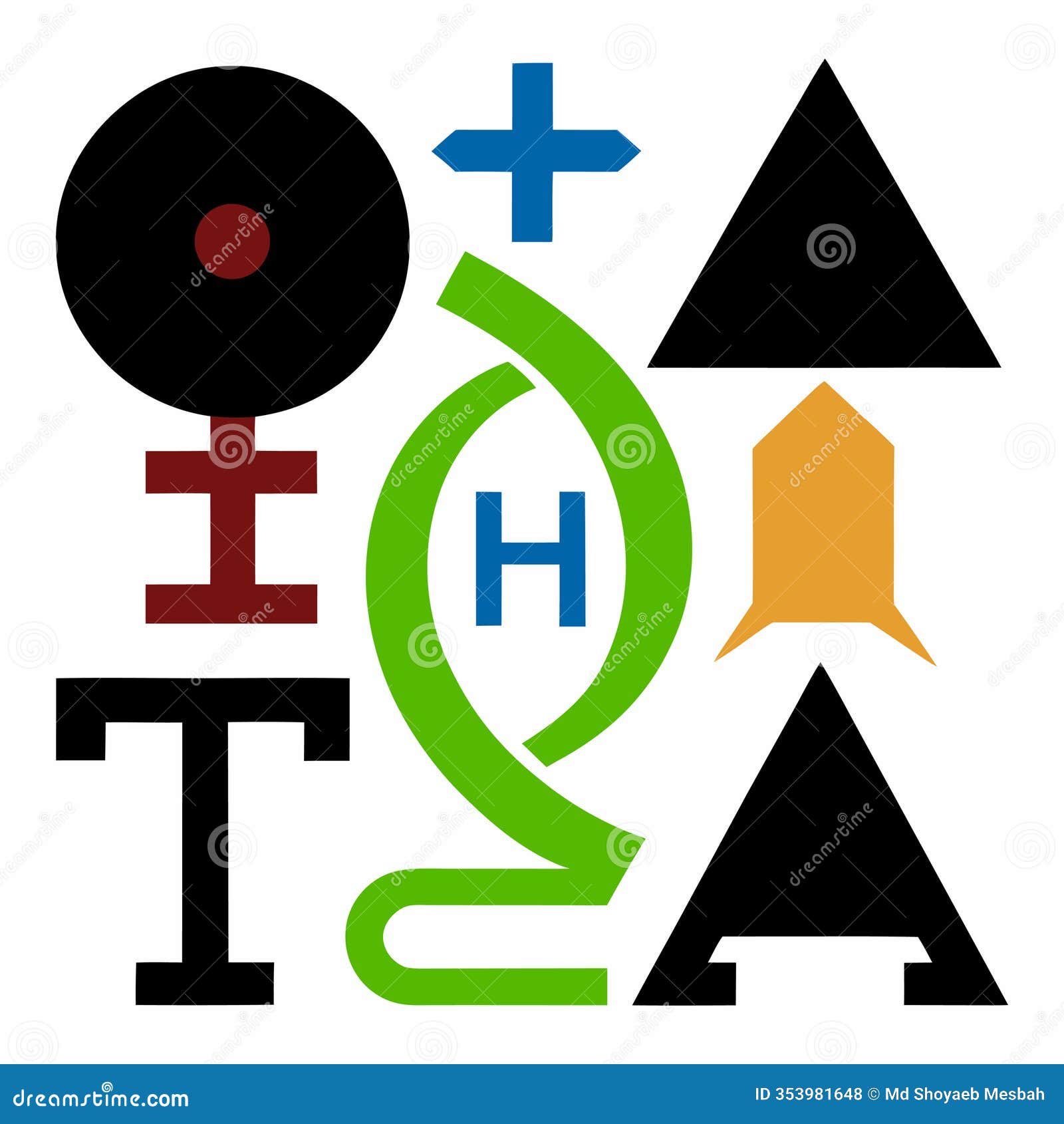 Greek Signs and Symbols Tattoo Different Greek Letter Stock ...