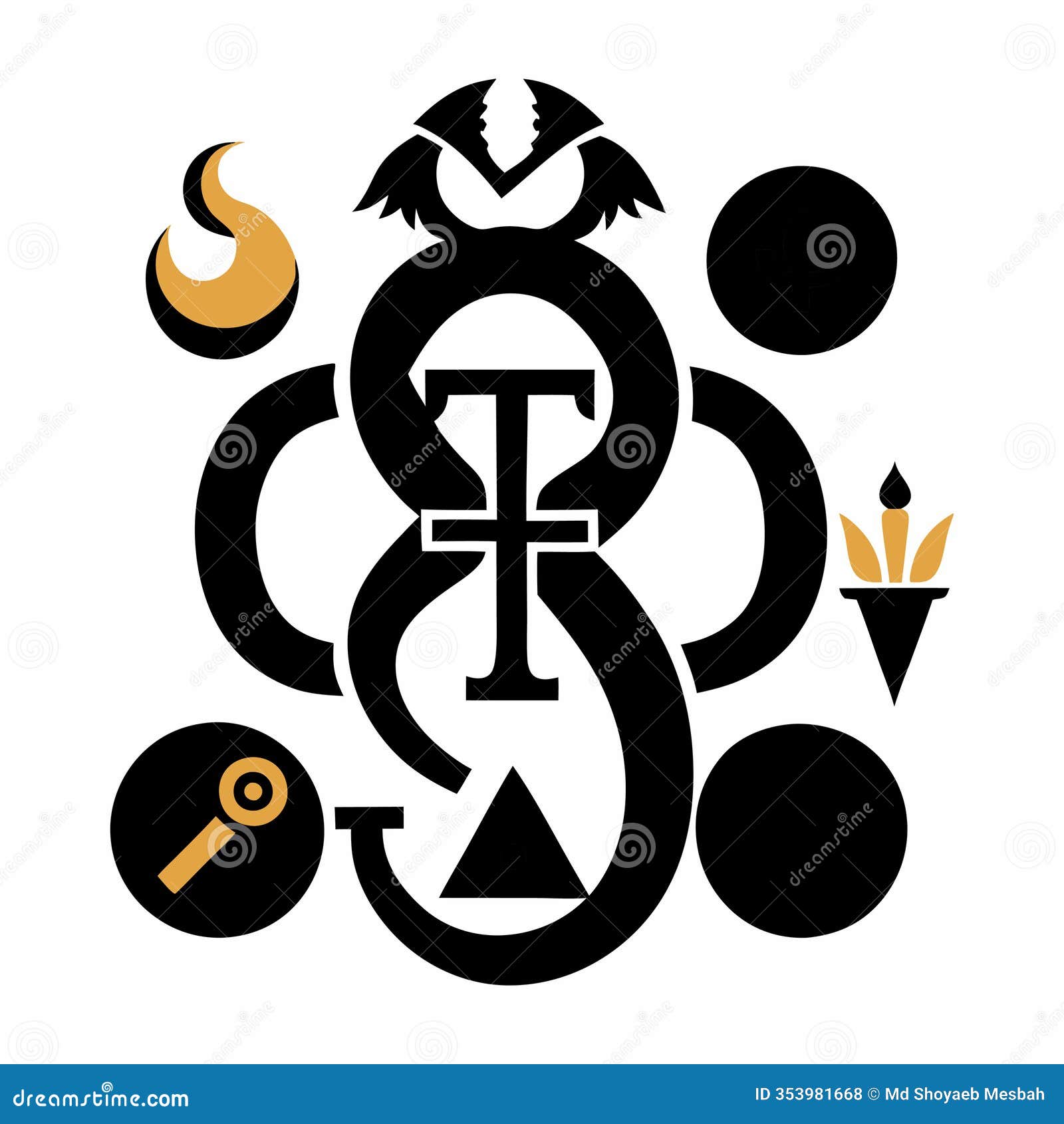 Greek Signs and Symbols Tattoo Different Greek Letter Stock ...