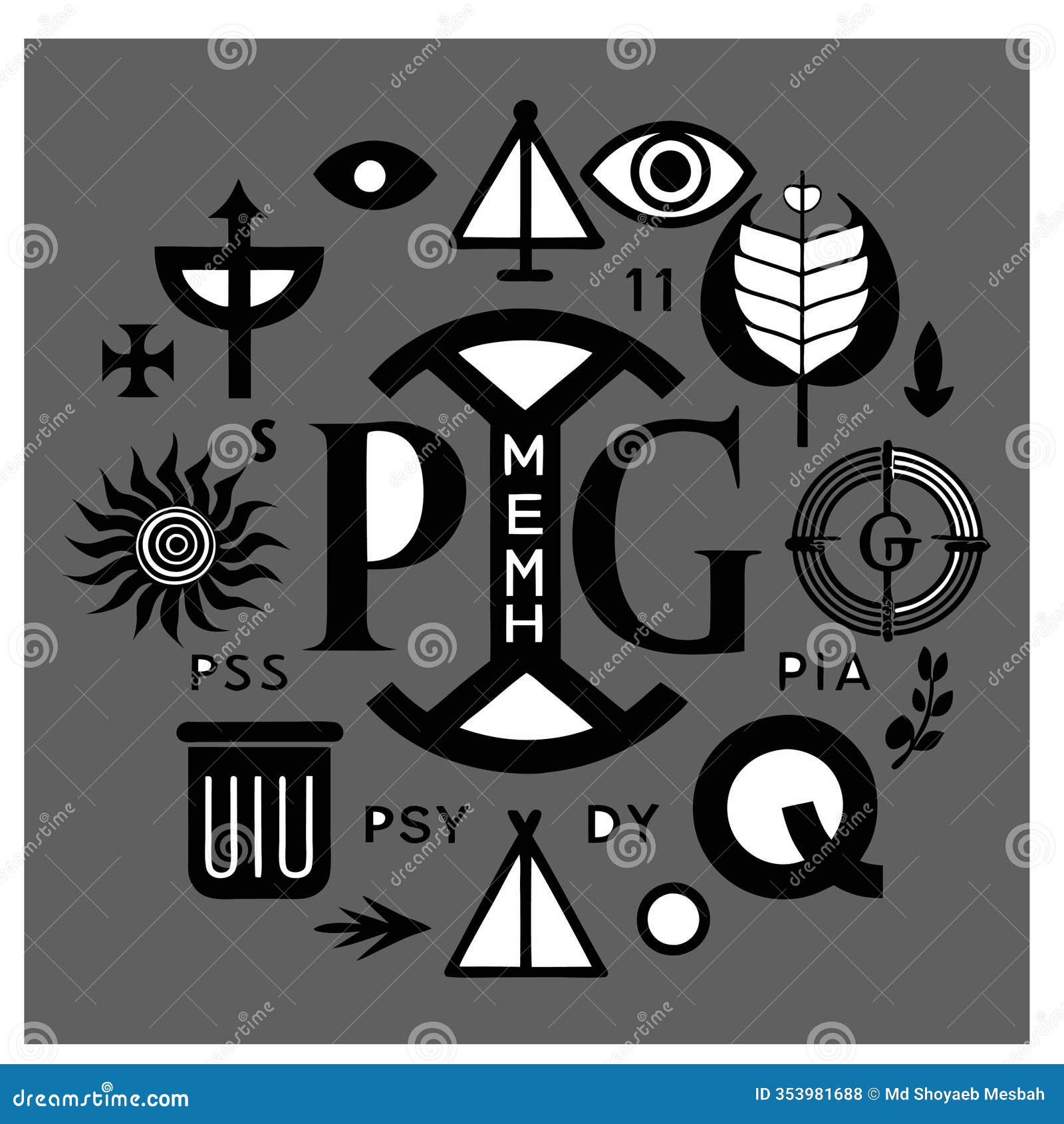 Greek Signs and Symbols Tattoo Different Greek Letter Stock ...