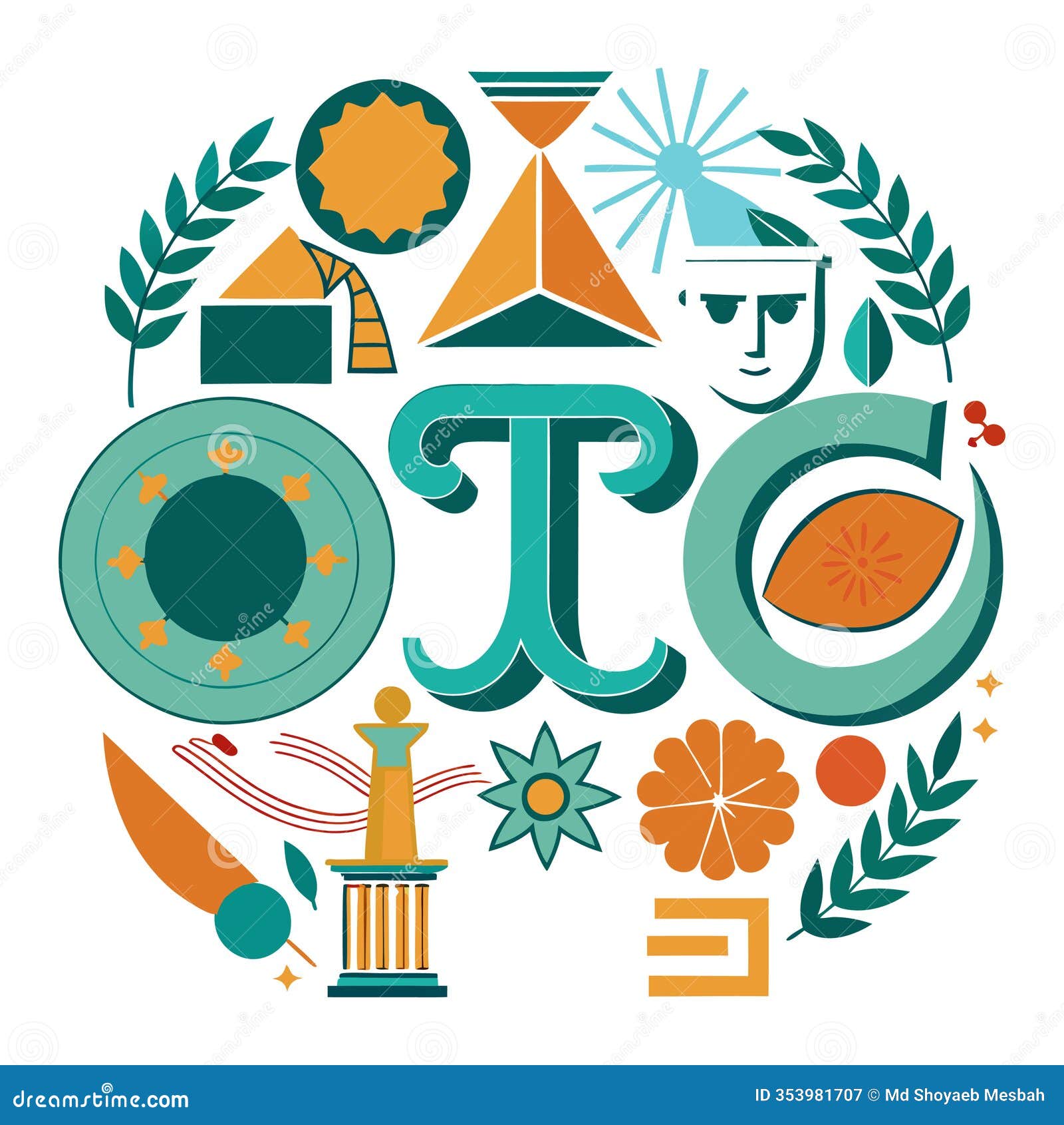 Greek Signs and Symbols Tattoo Different Greek Letter Stock ...