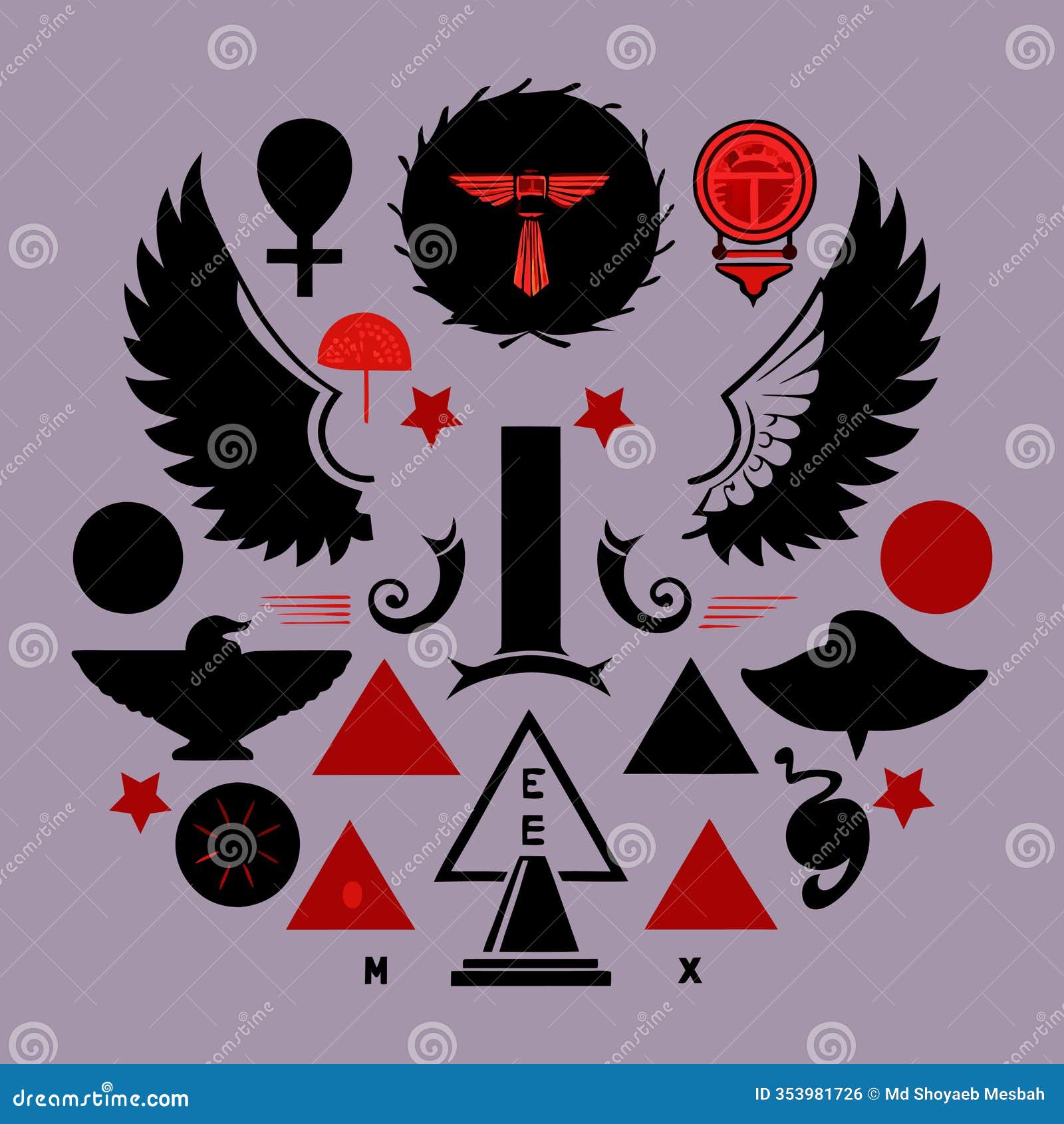 Greek Signs and Symbols Tattoo Different Greek Letter Stock ...