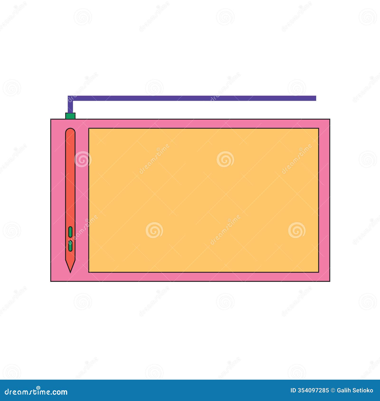 Illustration Pen Tab Drawing with Retro Vibrant Style Stock ...