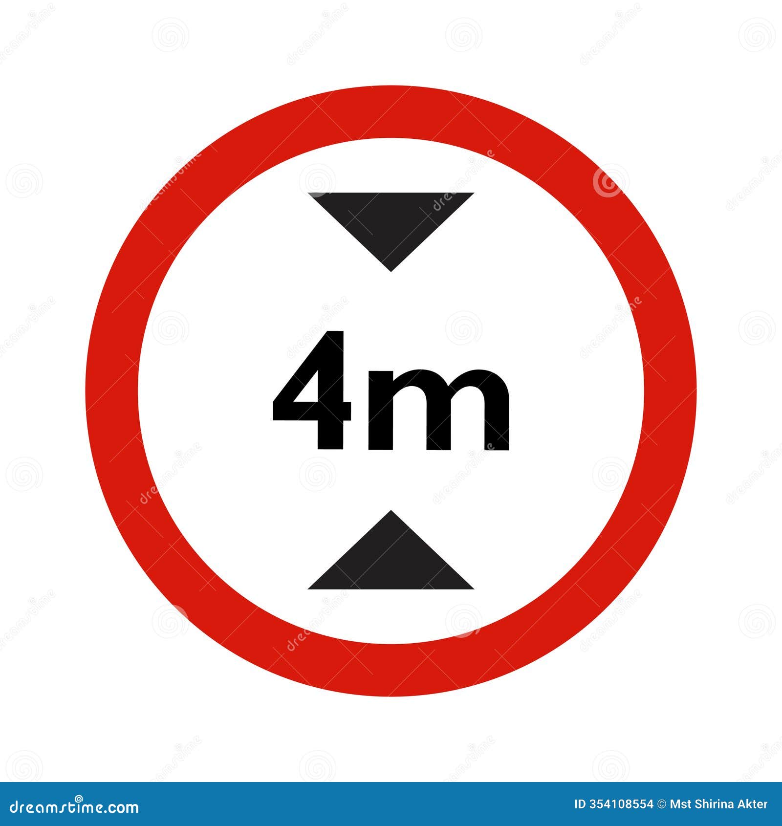 4 M Height Limit Sign Vector Illustration Stock Illustration ...