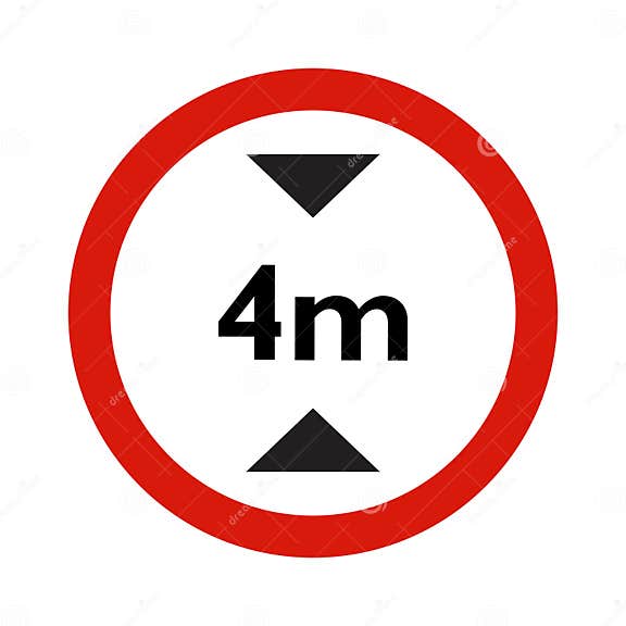 4 M Height Limit Sign Vector Illustration Stock Illustration ...