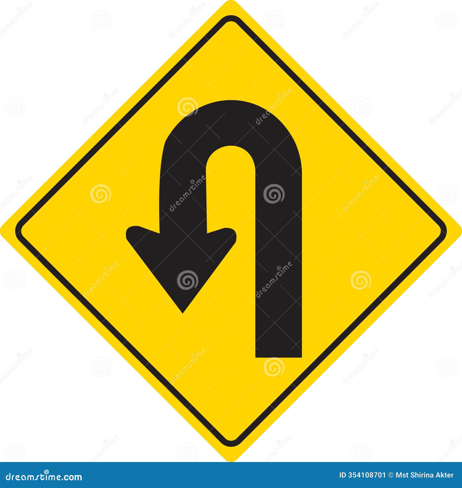 U-turn Symbol and Traffic Sign Vector Illustration 01 Stock ...